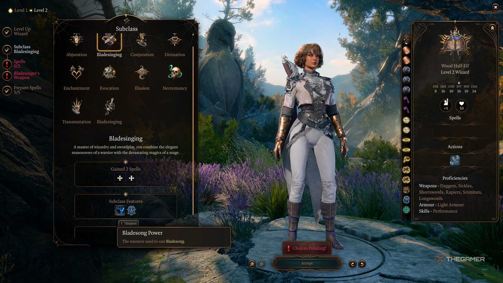 Best Bladesinging Wizard Build In BG3