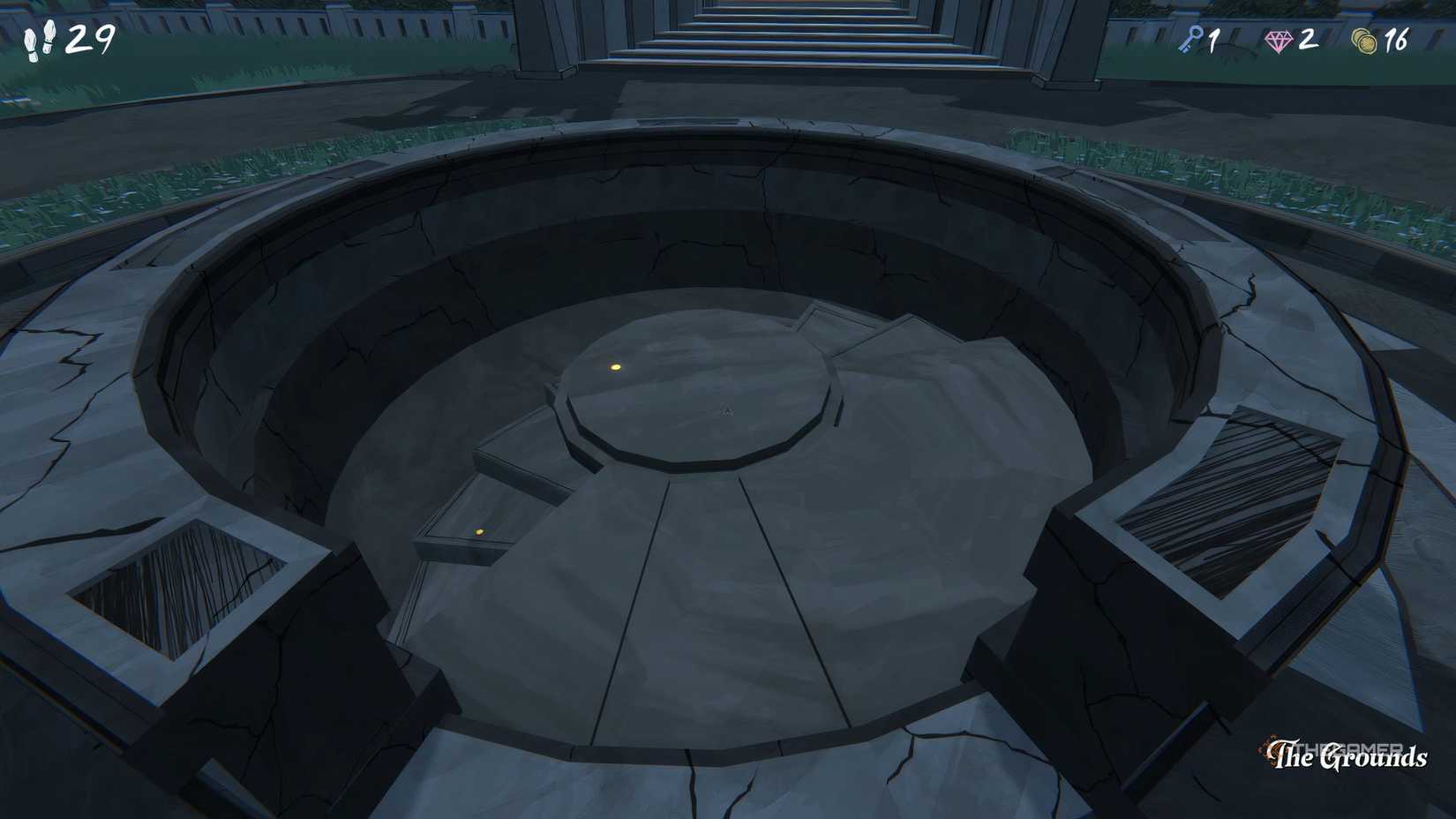 empty pool blue prince