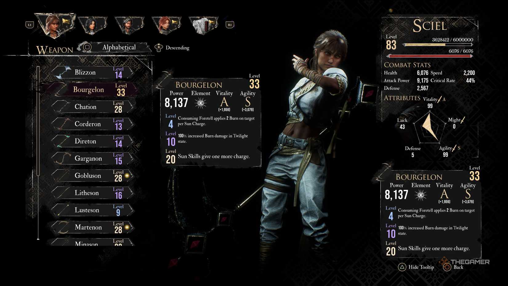 The Best Loadout For Sciel In Clair Obscur: Expedition 33