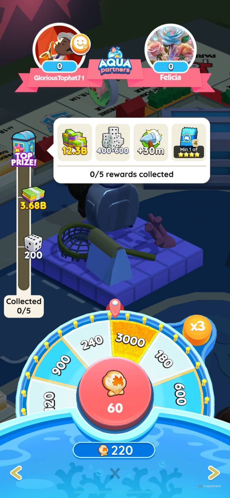 How To Earn All Rewards In Aqua Partners (April 8-13) In Monopoly Go