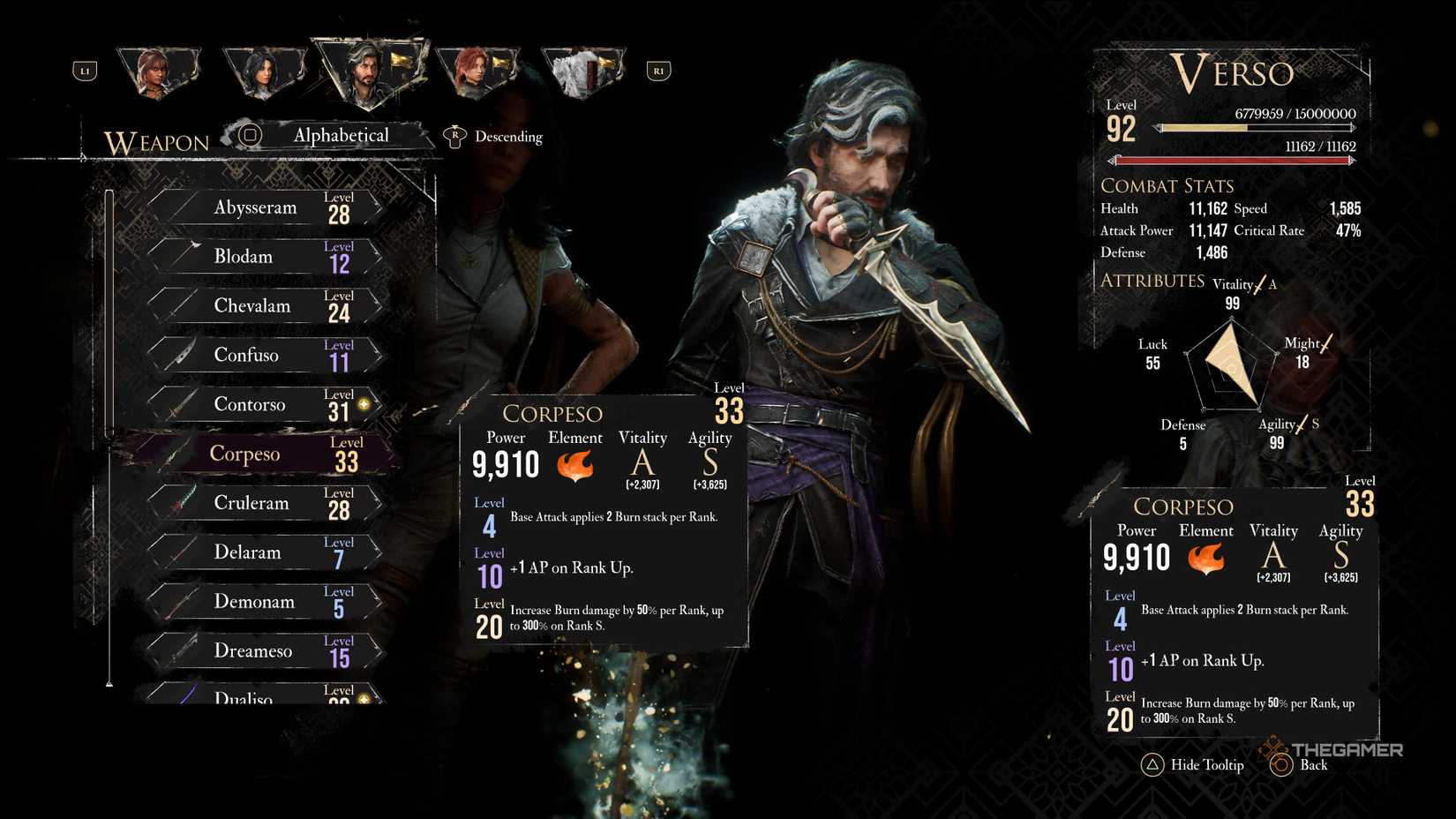 The Best Loadout For Verso In Clair Obscur: Expedition 33