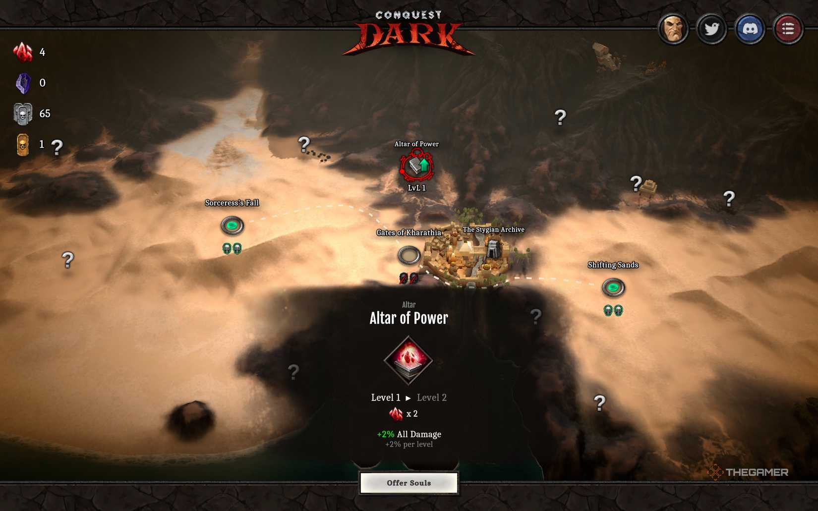 How To Upgrade Character In Conquest Dark