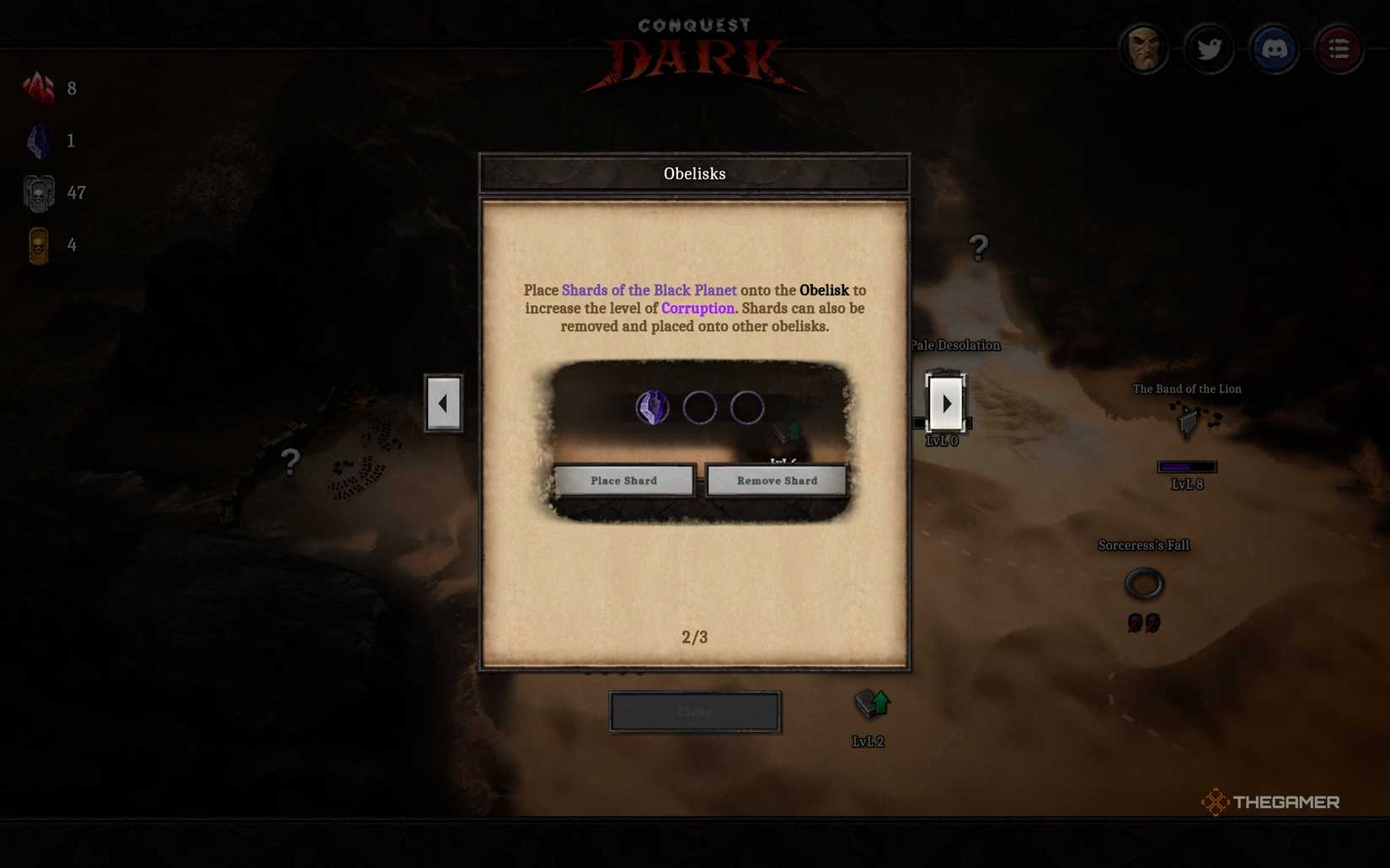 How To Upgrade Character In Conquest Dark