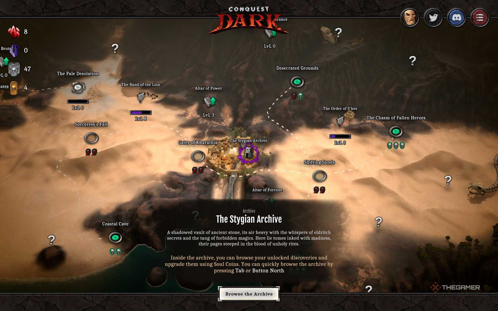 How To Upgrade Character In Conquest Dark