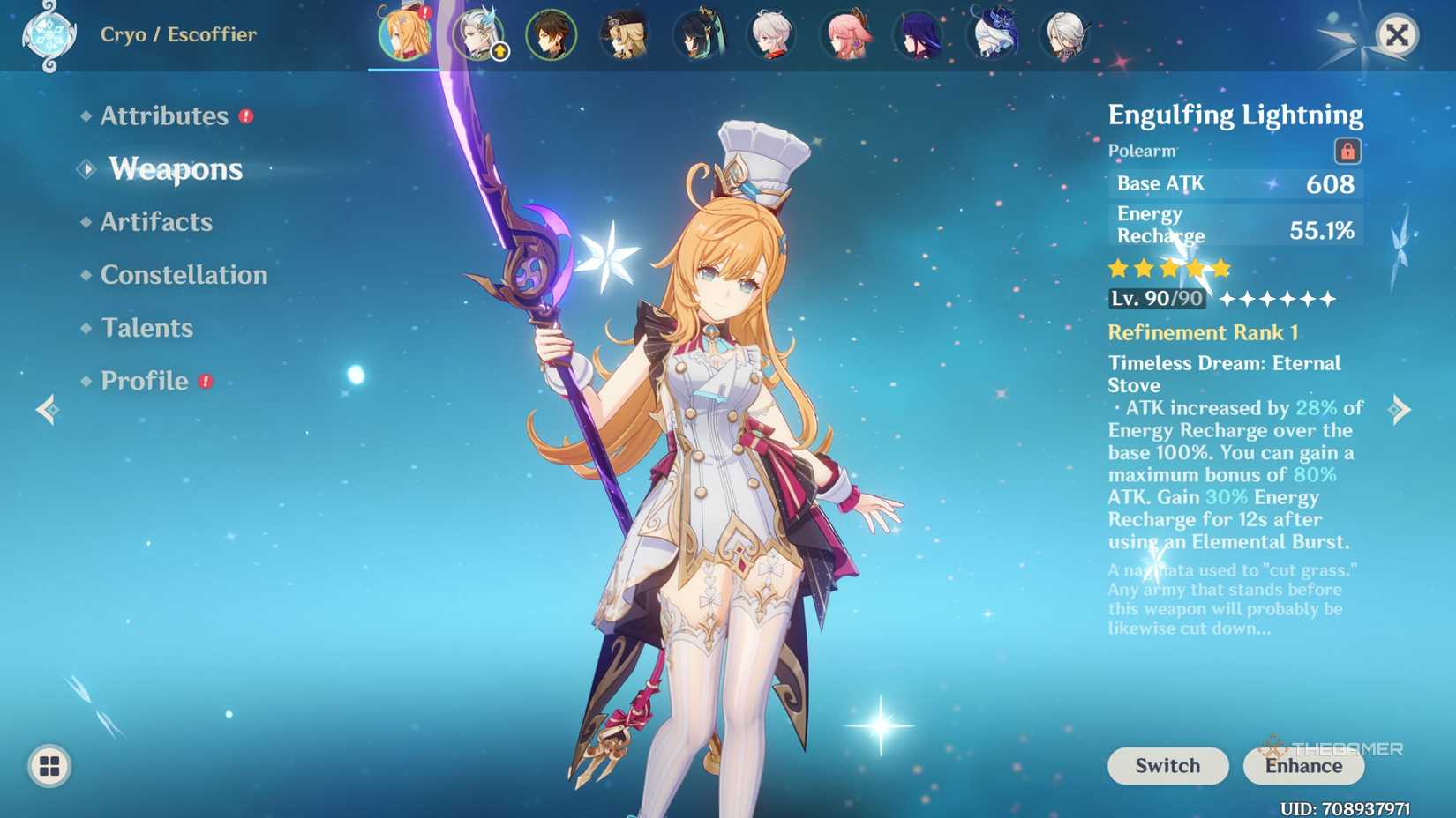 Escoffier Build, Weapons, And Artifacts Guide In Genshin Impact