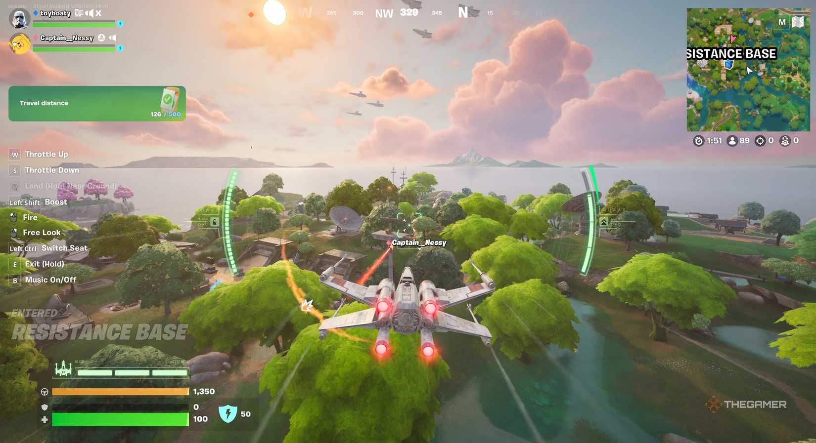 How To Find The Tie Fighter And X-Wing In Fortnite: Chapter 6, Season 3