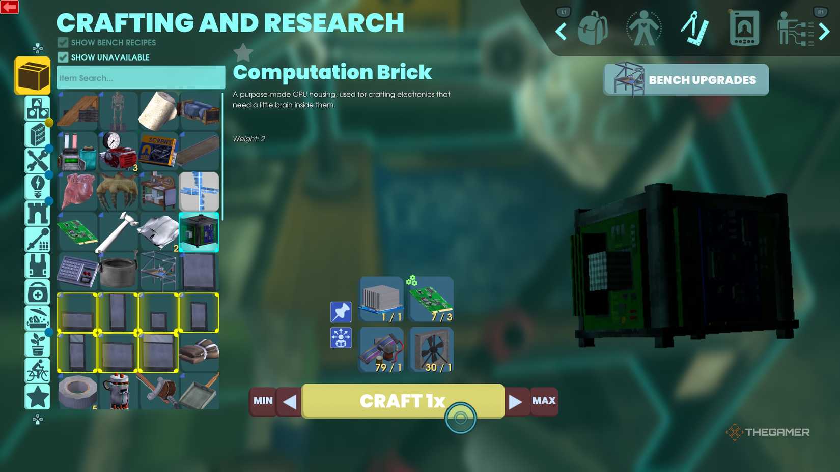 How To Craft A Computation Brick In Abiotic Factor