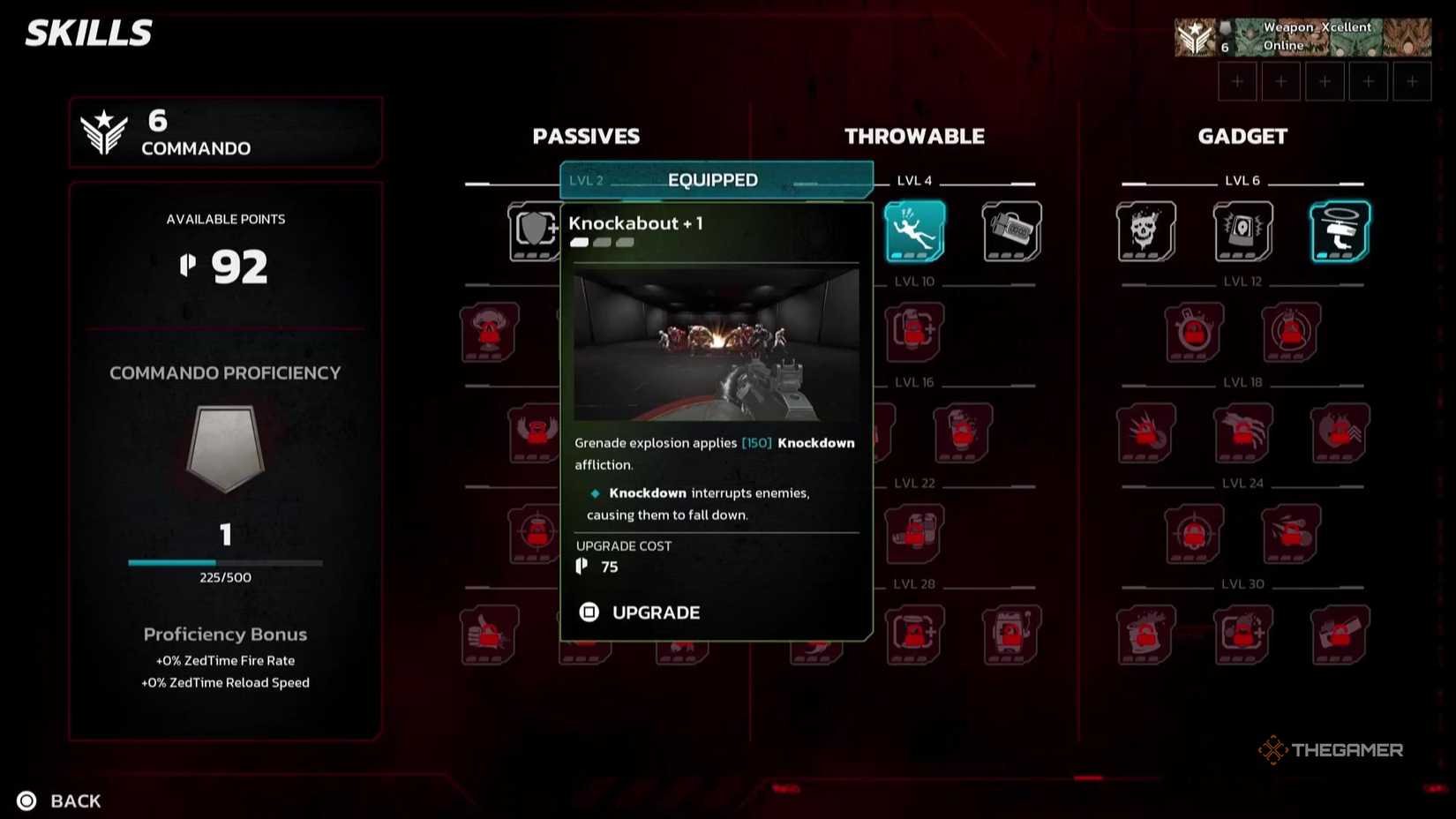 going commando skill points