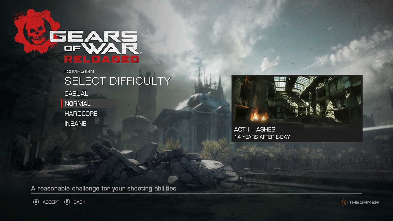 Which Difficulty Setting Should You Pick In Gears Of War: Reloaded?