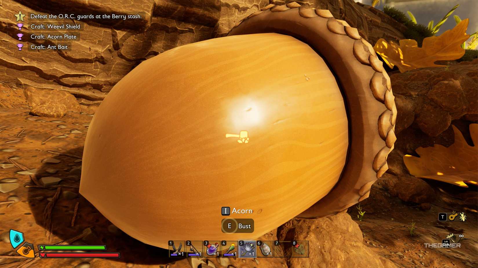 How To Break Acorns In Grounded 2