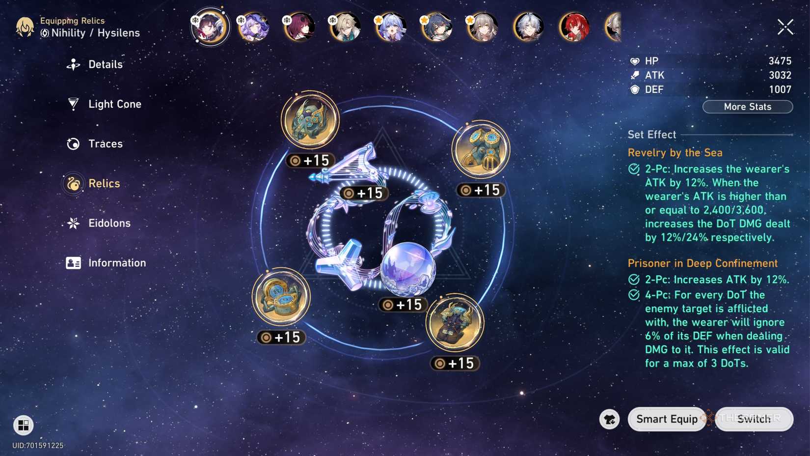 The Best Build, Light Cones, And Relics For Hysilens In HSR