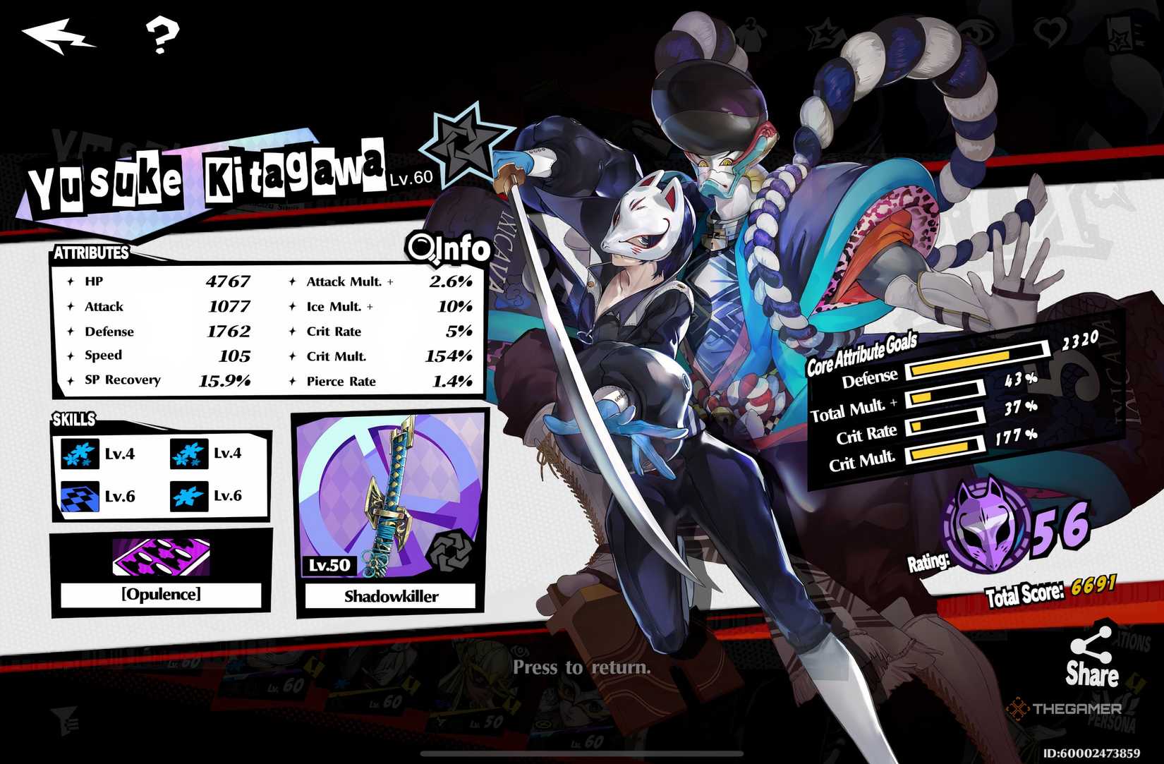 The Best Build For Yusuke In Persona 5: The Phantom X