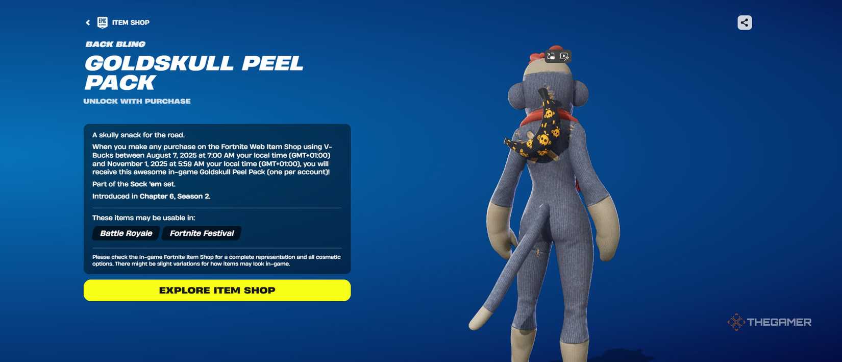 How To Get The Free Goldskull Peel Pack Backbling In Fortnite
