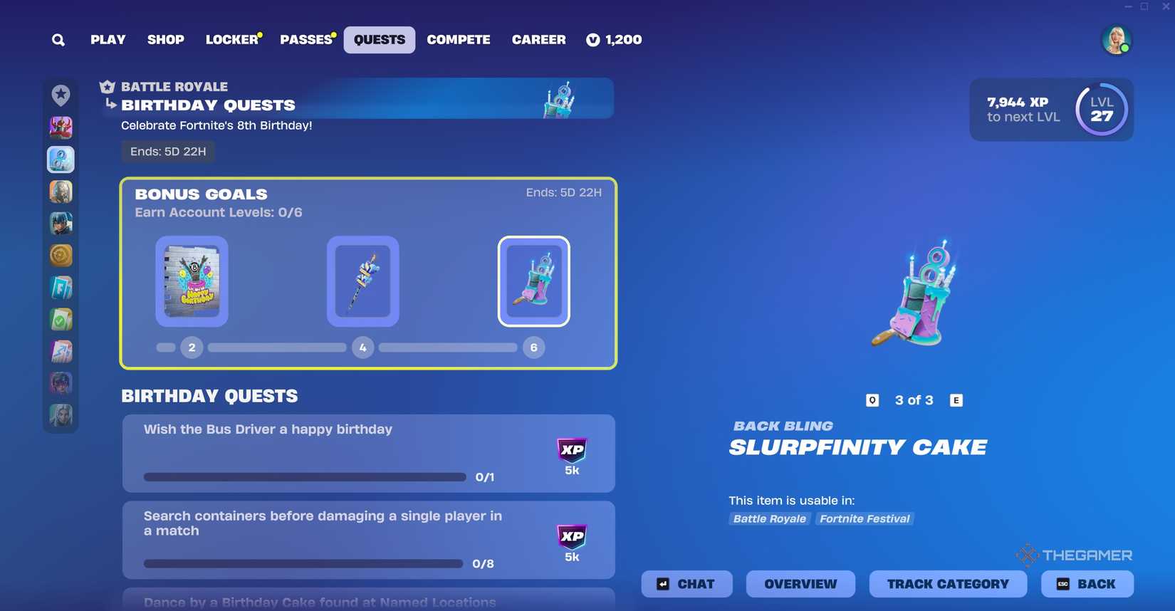 How To Complete All Birthday Quests In Fortnite: Chapter 6, Season 4