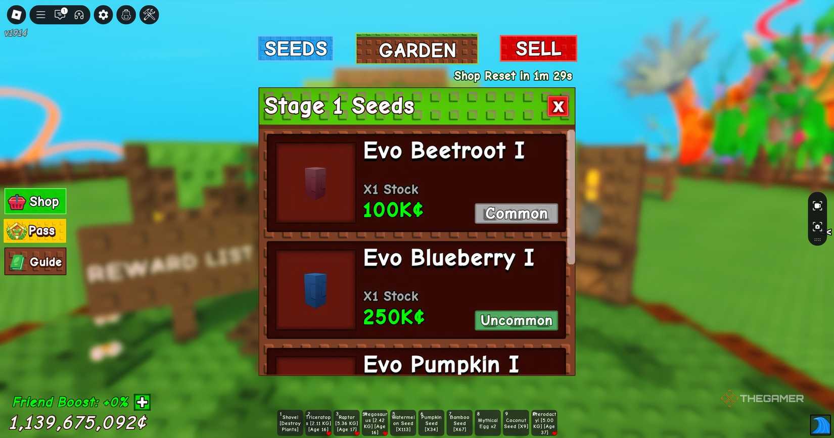 How To Evolve Evo Crops And All Seed Stages Event Rewards In Grow A Garden