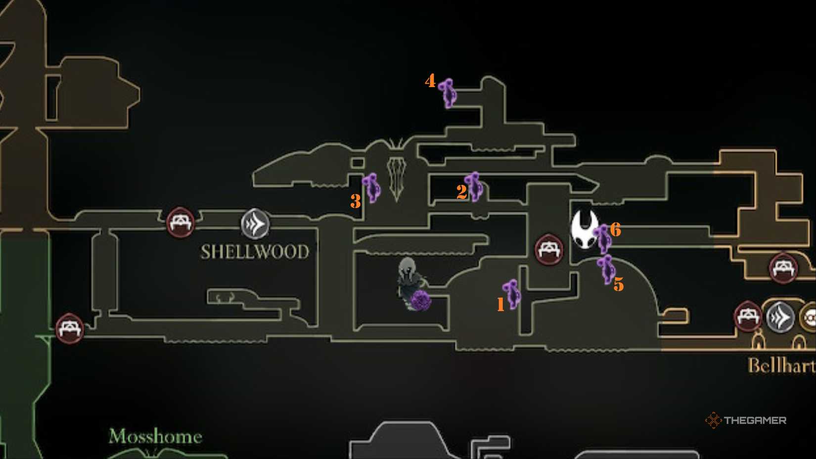 How To Find All Purple Pollip Flowers In Shellwood In Hollow Knight ...