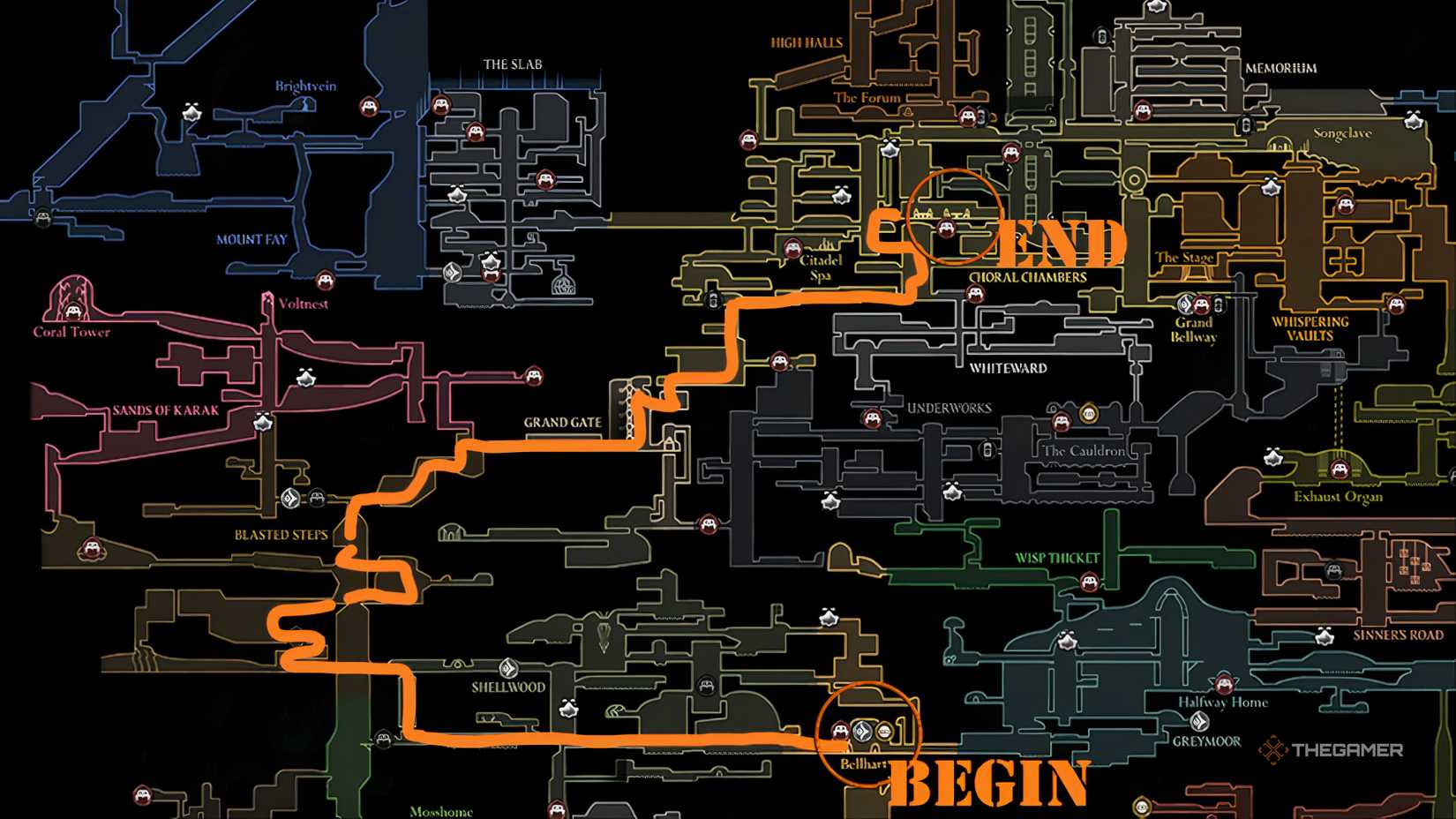 How To Deliver The Courier Rasher In Hollow Knight: Silksong.