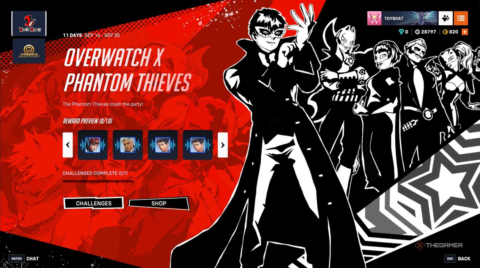 All Phantom Thieves Challenges And Rewards In Overwatch 2