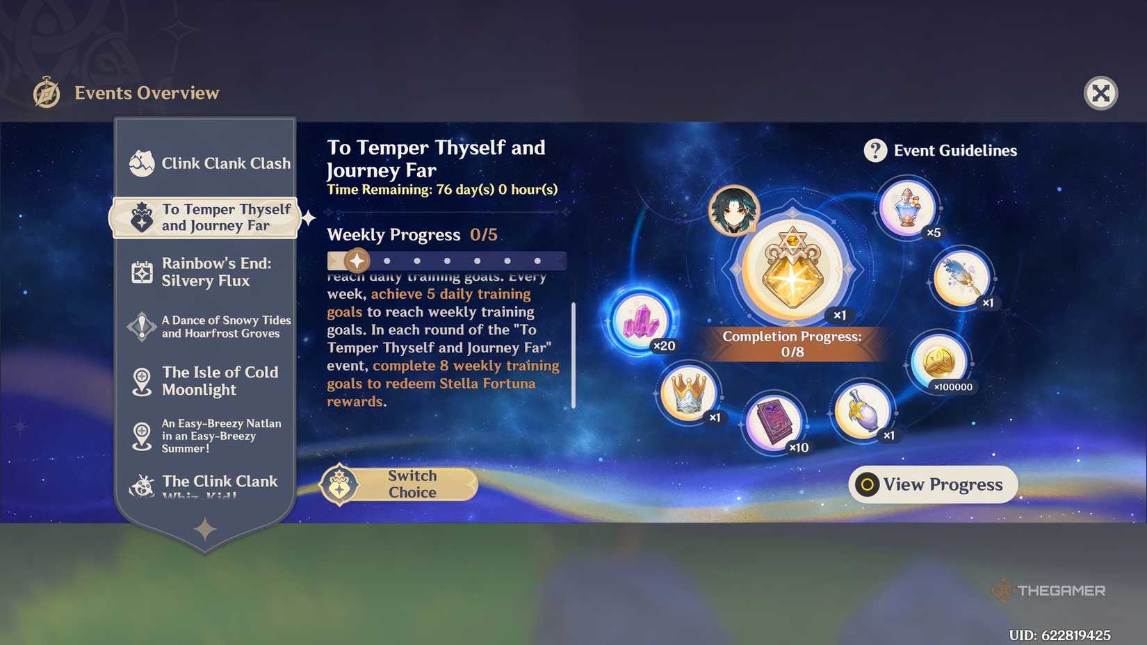 To Temper Thyself And Journey Far Rewards And Event Guide For Genshin ...
