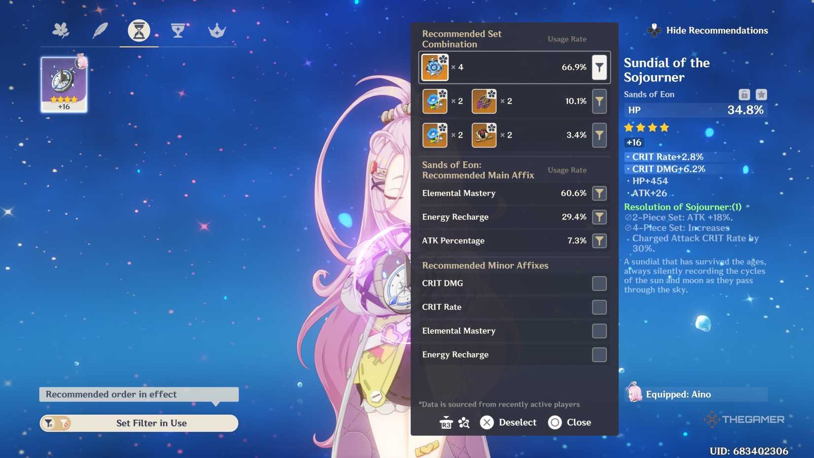 The Best Build For Aino In Genshin Impact