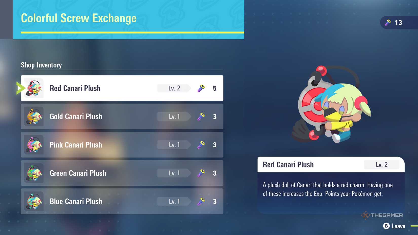 What Are Colorful Screws Used For In Pokemon Legends: Z-A?