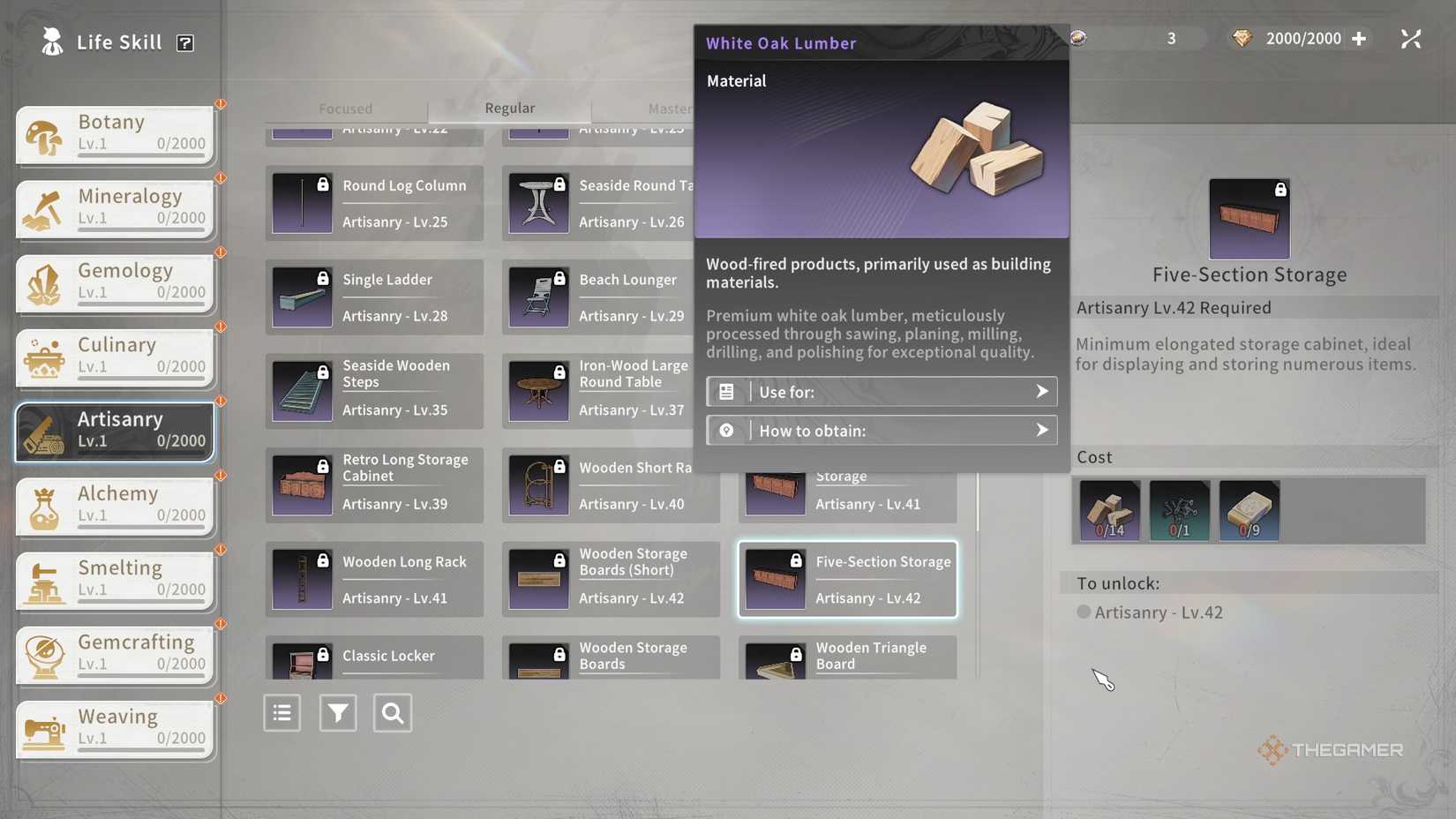 All Crafting Life Skills And How To Improve Your Mastery In Blue ...