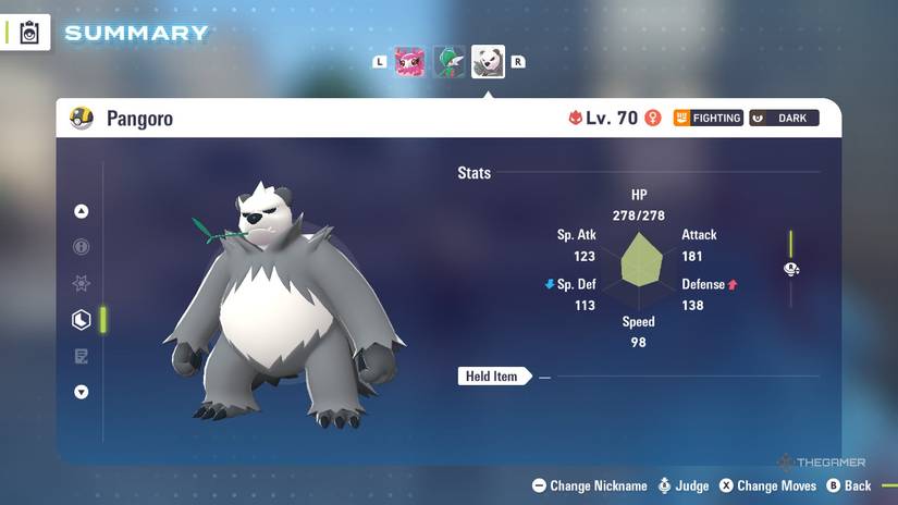 pangoro stats