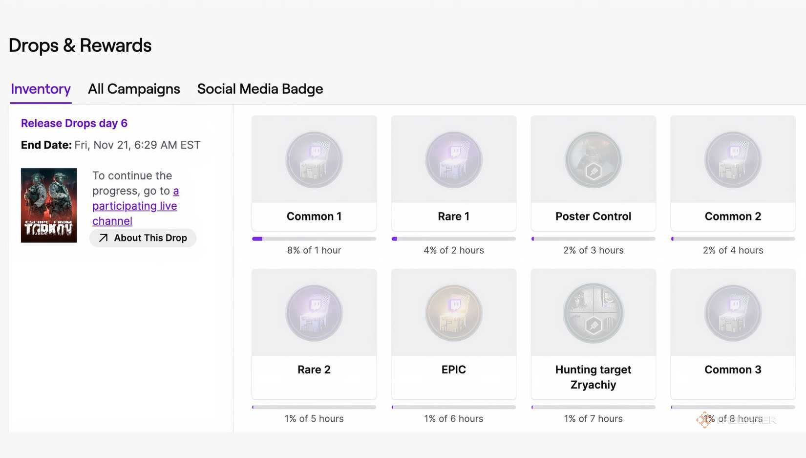 How To Earn All Twitch Drop Rewards For Escape From Tarkov