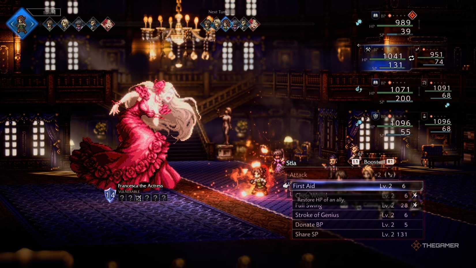 How To Beat Francesca The Actress In Octopath Traveler 0
