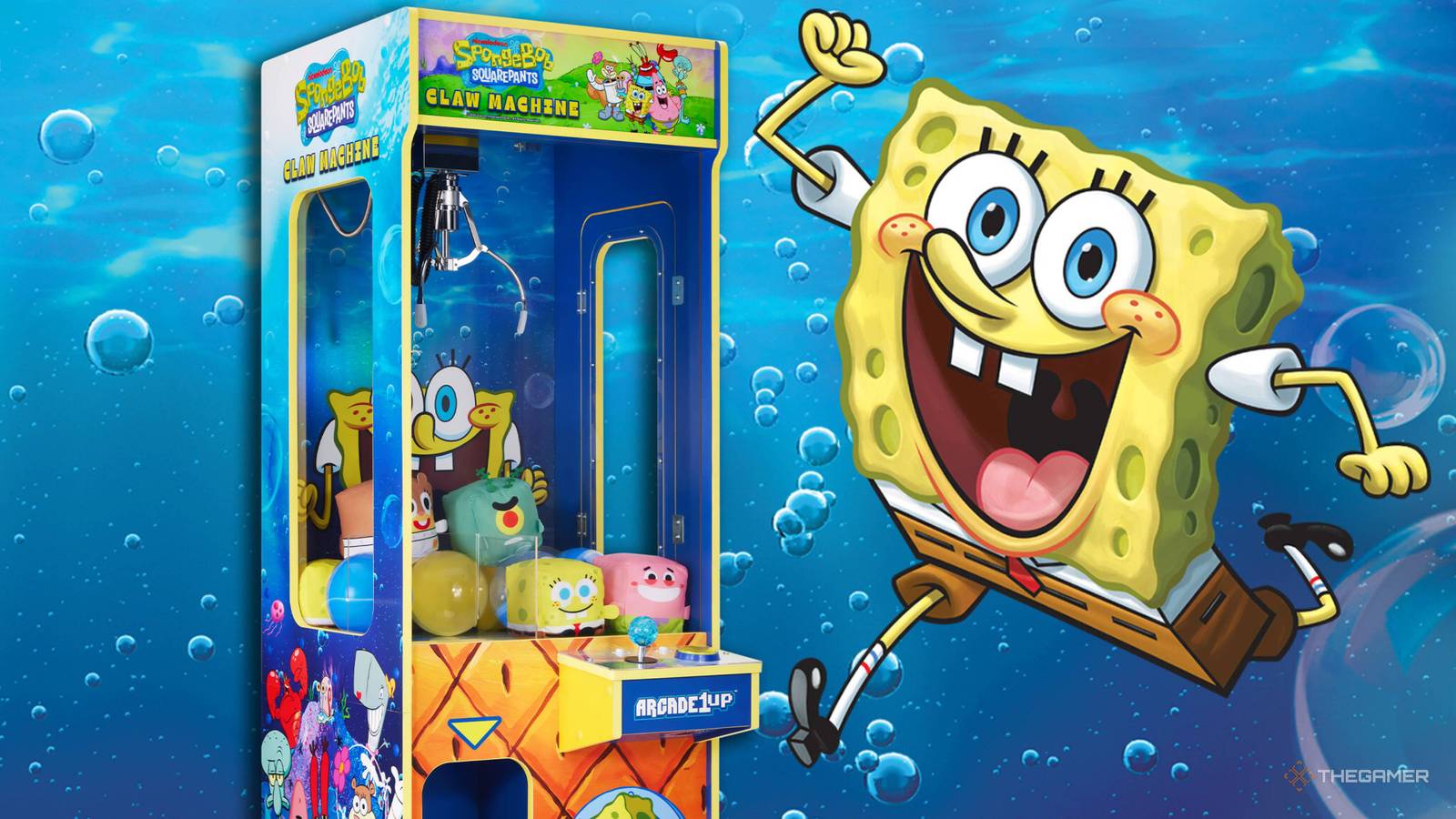 Arcade1Up Has Just Given Its Full-Size Claw Machine A SpongeBob Makeover