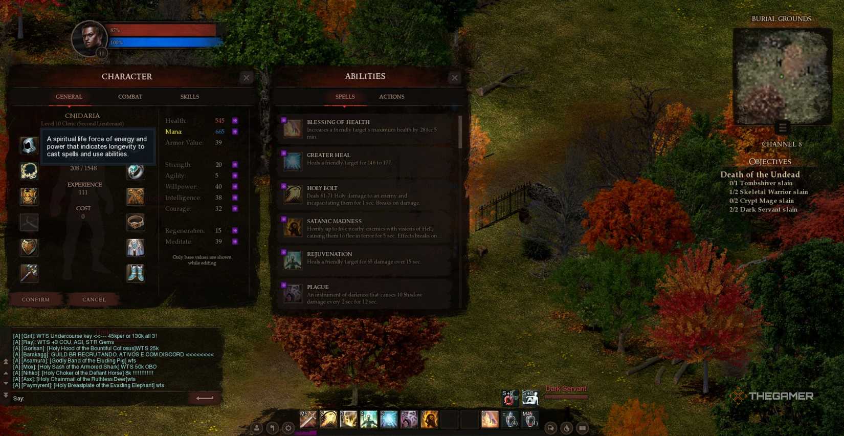 Which Attributes To Pick For Each Class In Dreadmyst