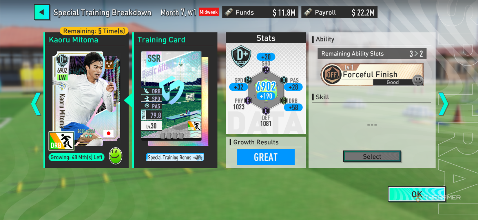 How To Use Special Training In Sega Football Club Champions