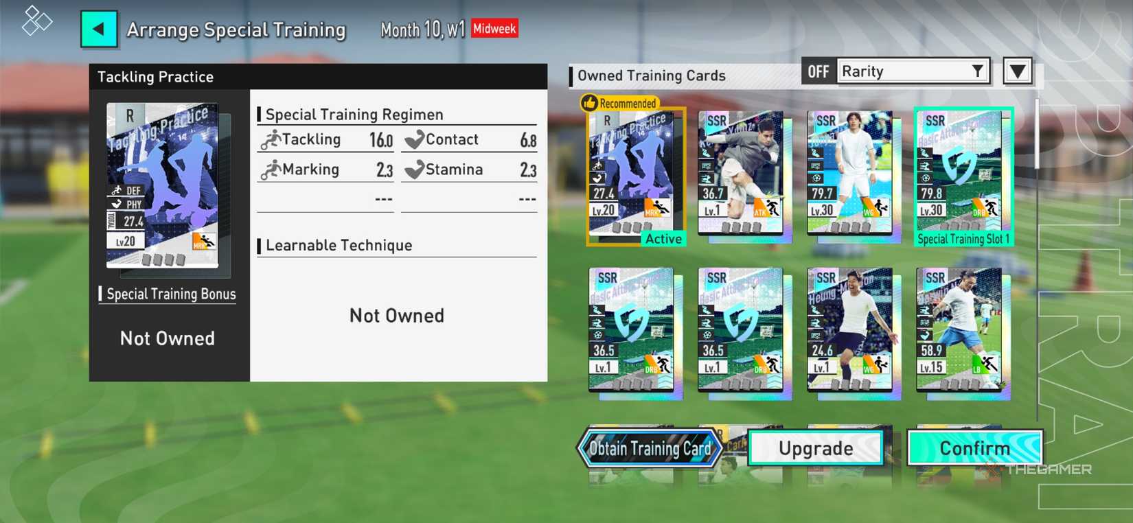 How To Use Special Training In Sega Football Club Champions