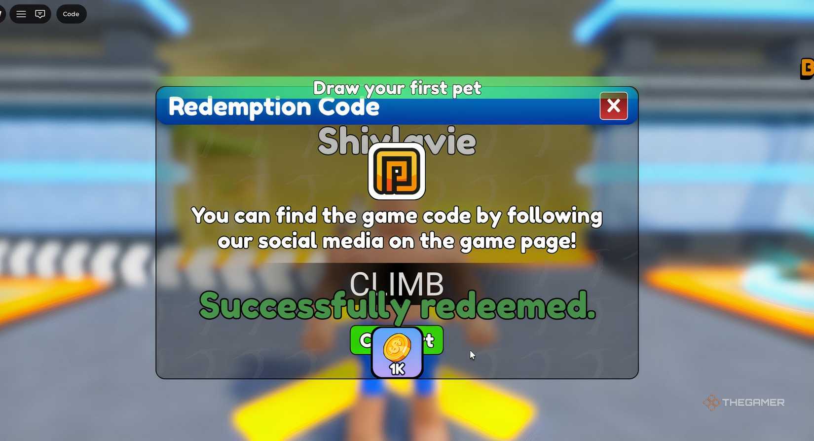 All Active Training To Climb Codes And How To Redeem Them In Roblox
